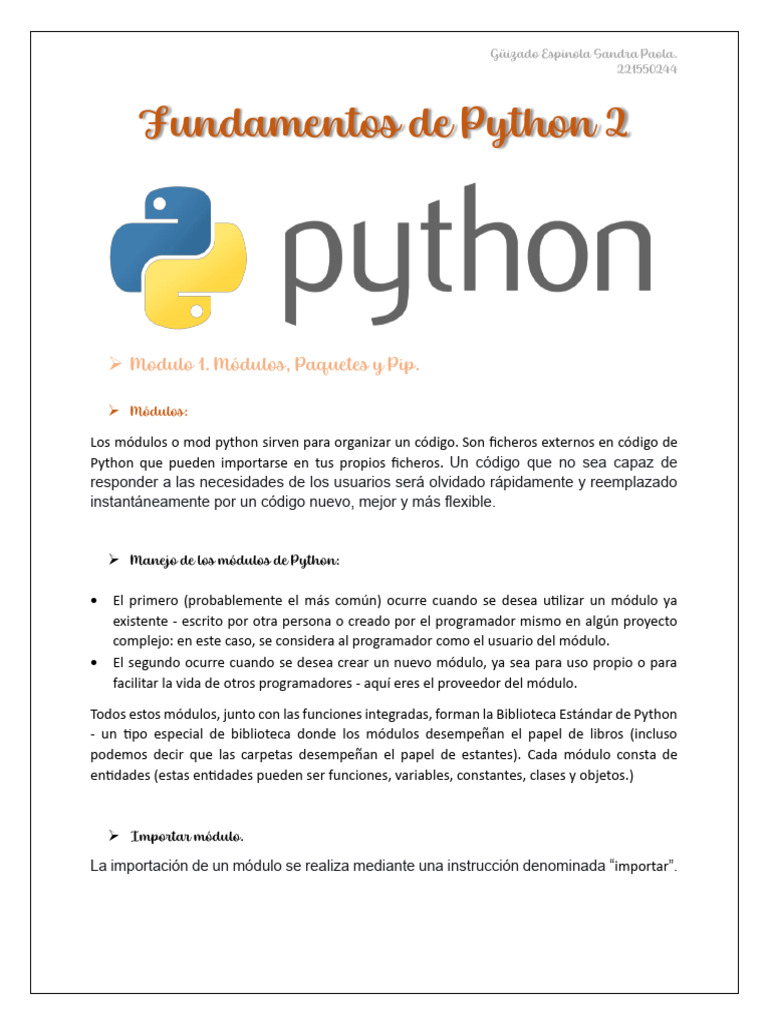 Fundamentos de Python 2-1 | PDF | Objeto (informática) | Archivo de computadora