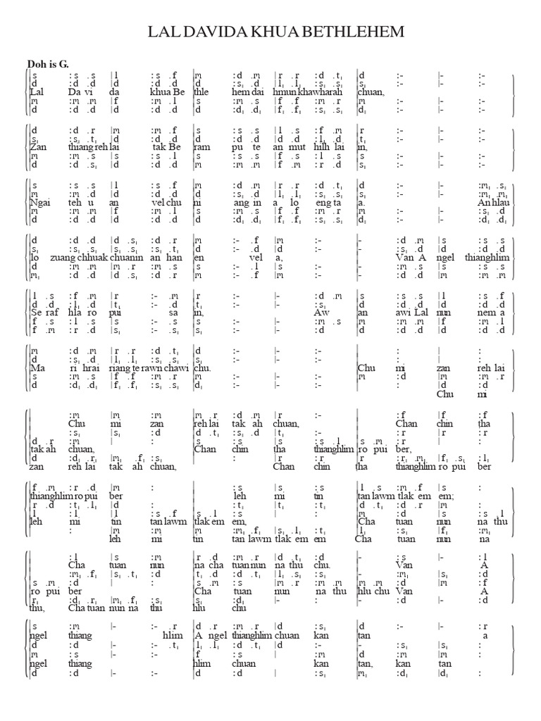 Lal Davida Khua Bethlehem | PDF