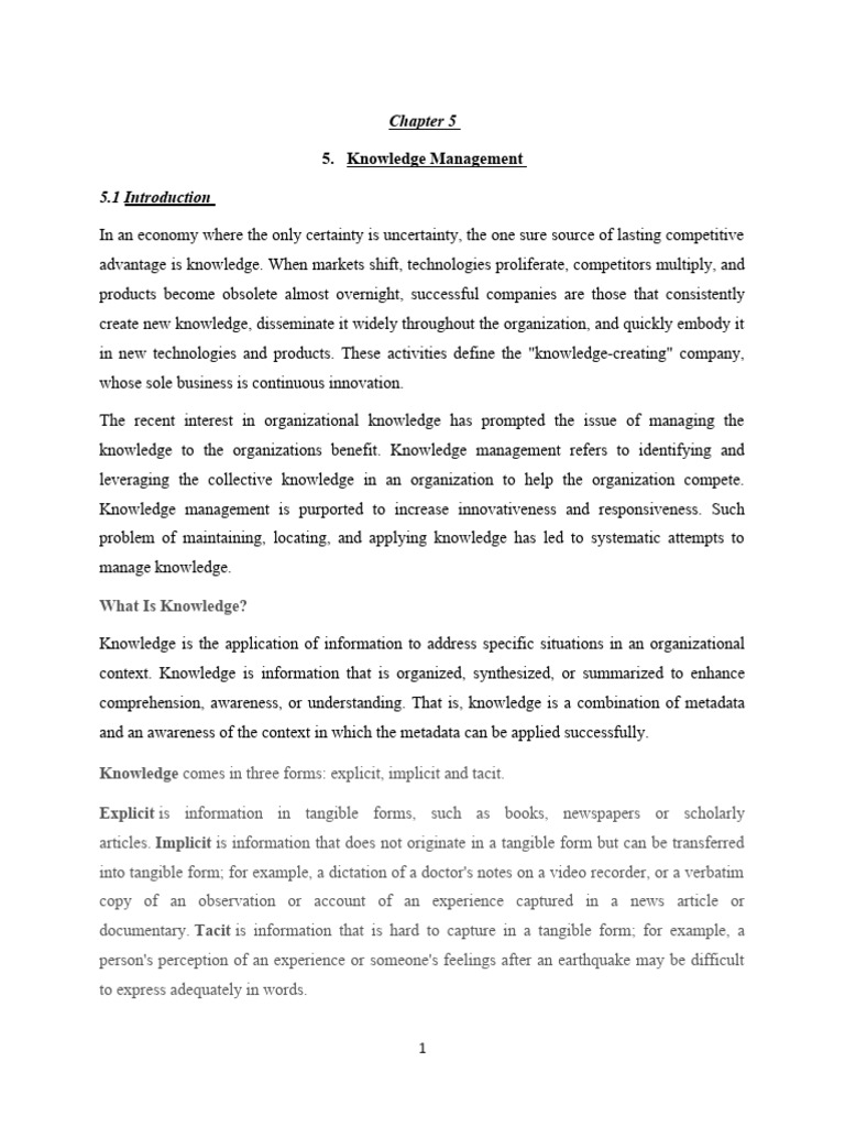 Understanding Knowledge Management | PDF | Knowledge Management | Knowledge