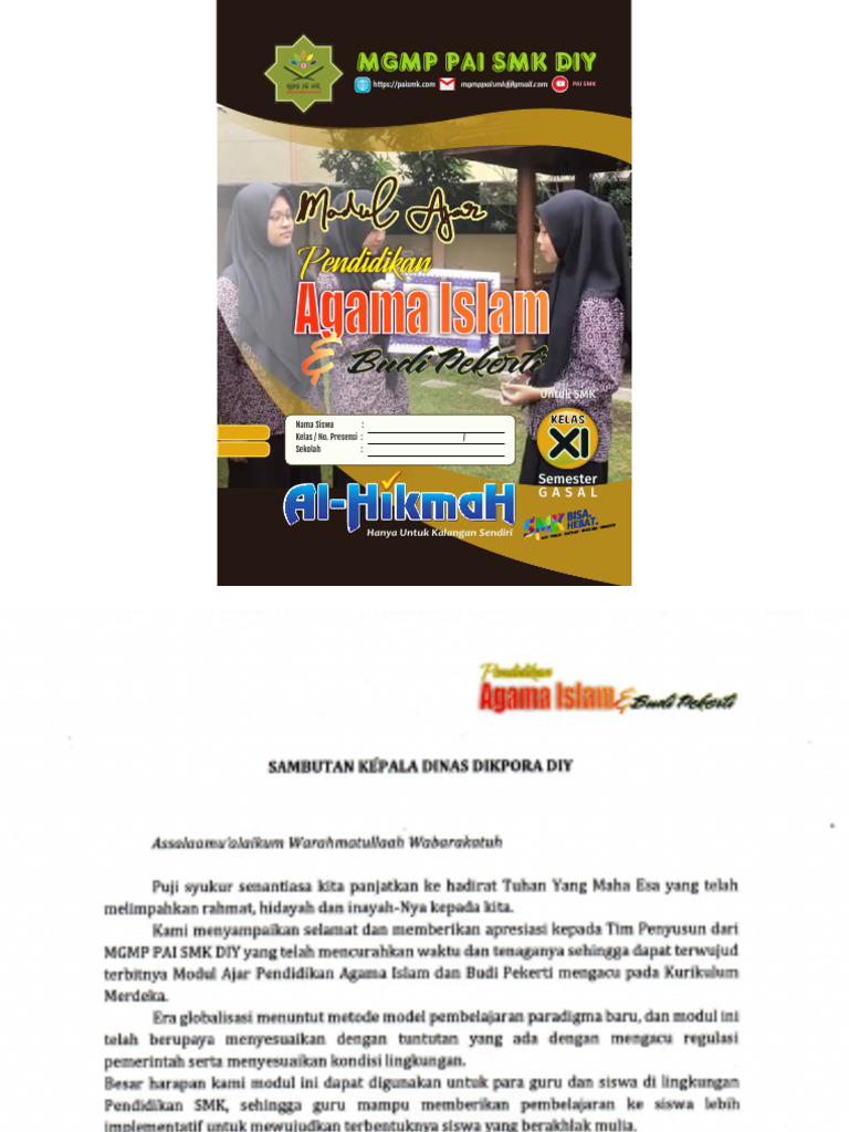 MODUL AJAR - PAI - XI - Gasal | PDF | Karier & Perkembangan
