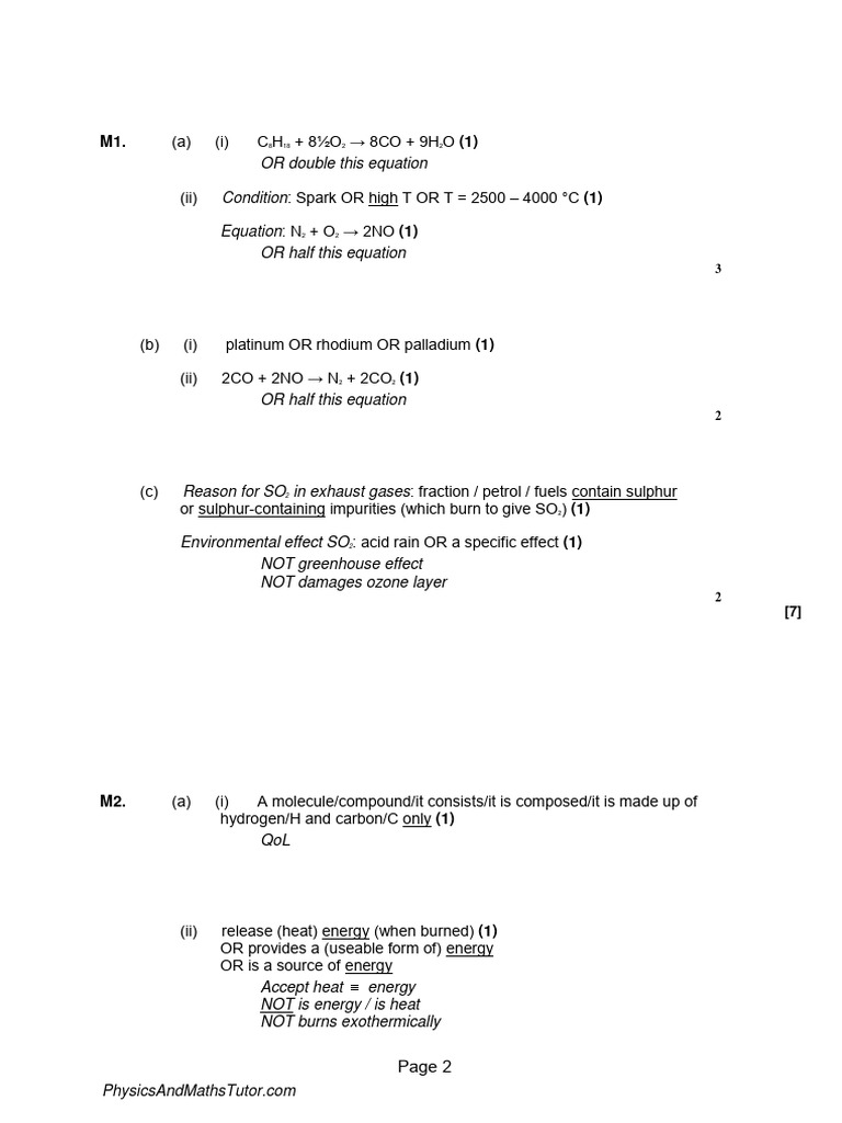 Combustion of Alkanes 5 MS | Download Free PDF | Alkane | Gasoline