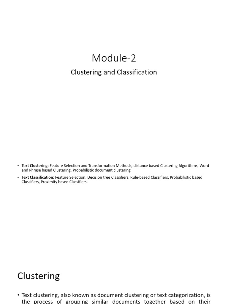 Module-2 Part-1 - Merged | PDF | Cluster Analysis | Bayesian Network