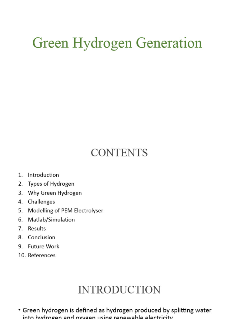 Green Hydrogen Generation | PDF | Hydrogen | Nature