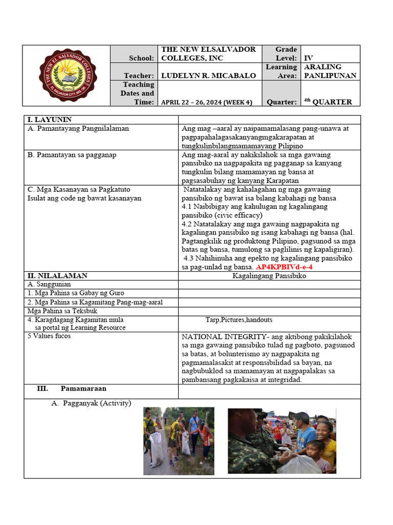 Araling Panlipunan q4 Week4 | PDF