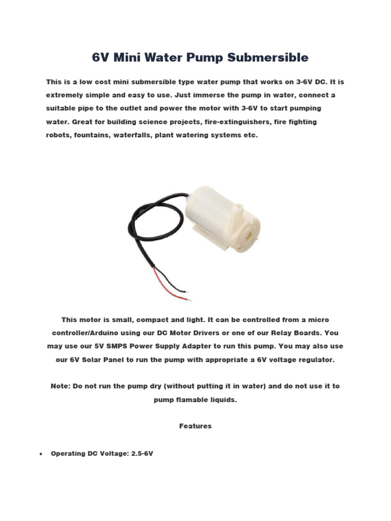 Water Pump | PDF | Relay | Alternating Current