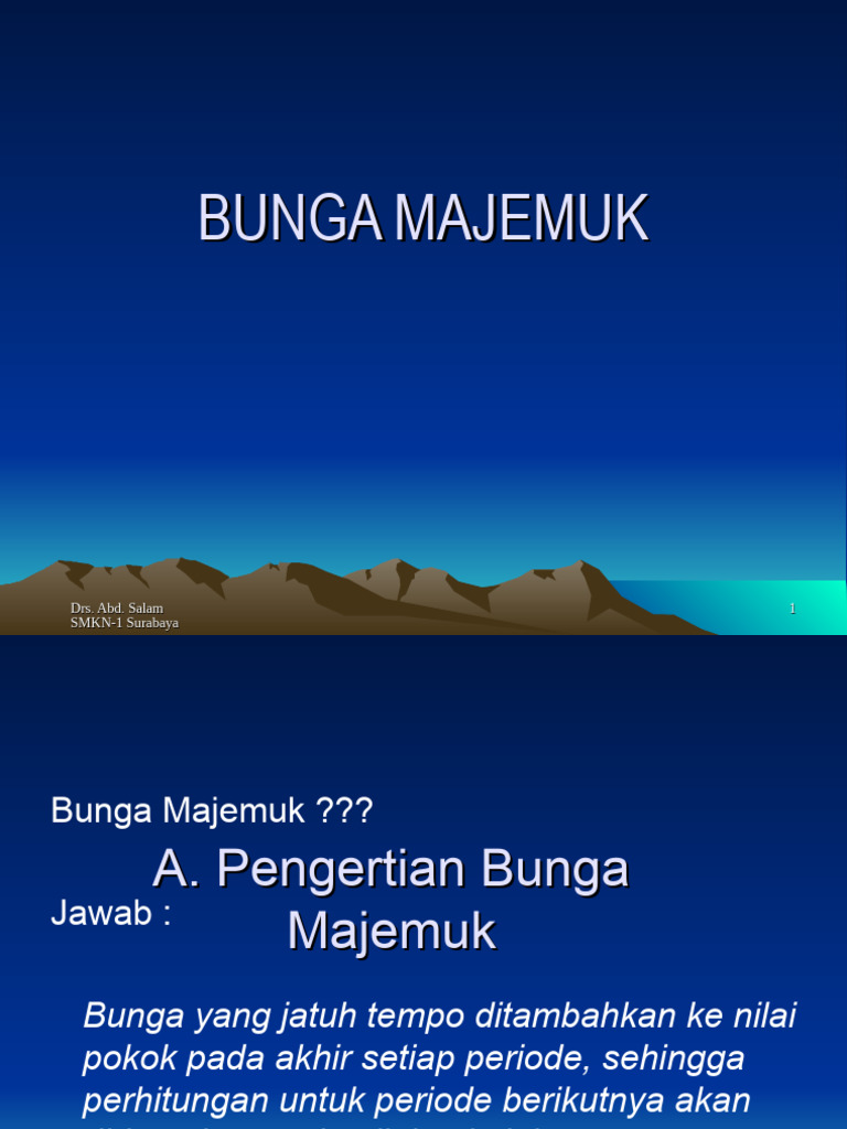 Panduan Bunga Majemuk | PDF