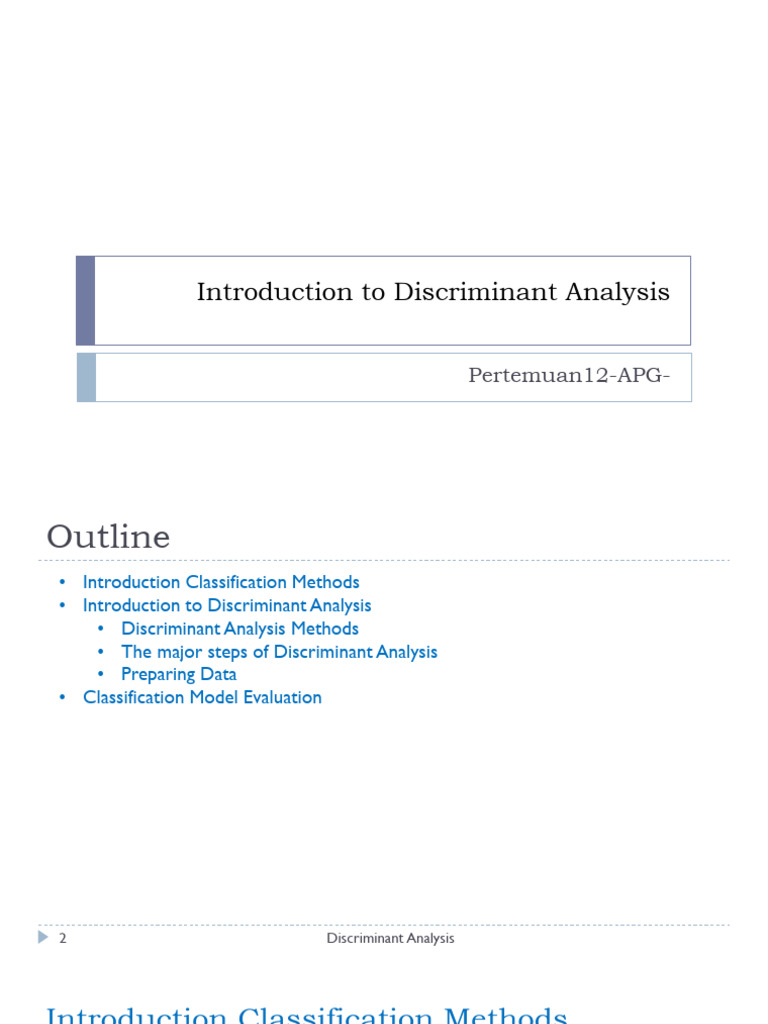 Discriminant Analysis | PDF | Receiver Operating Characteristic | Sensitivity And Specificity