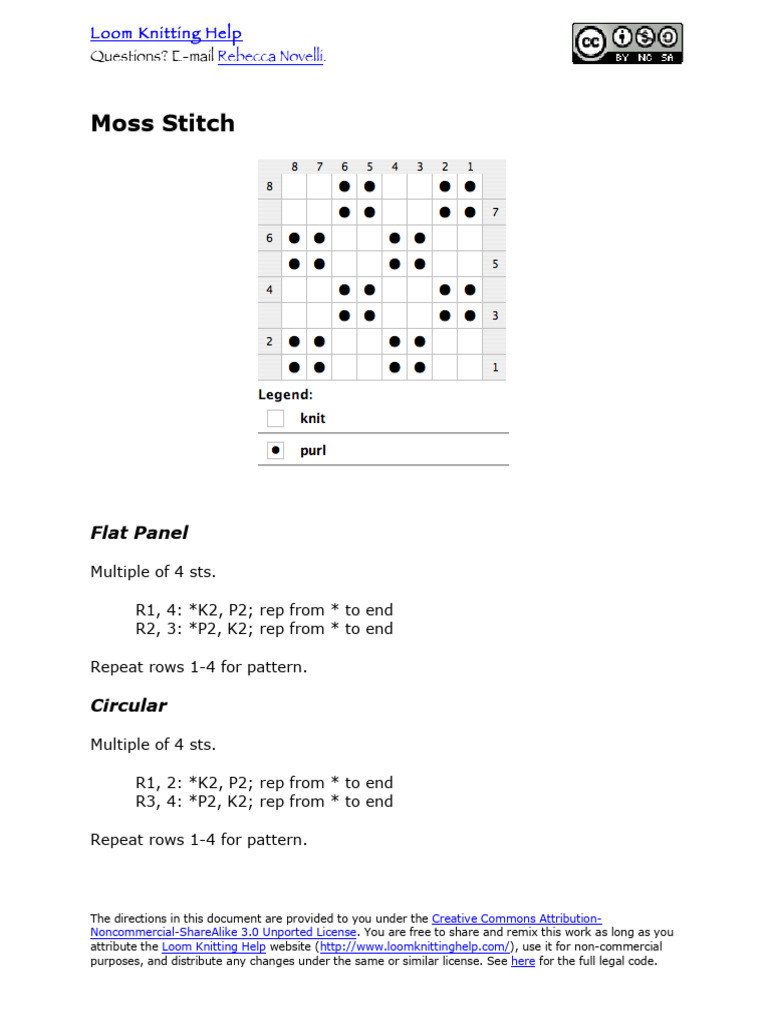 Moss Stitch | PDF