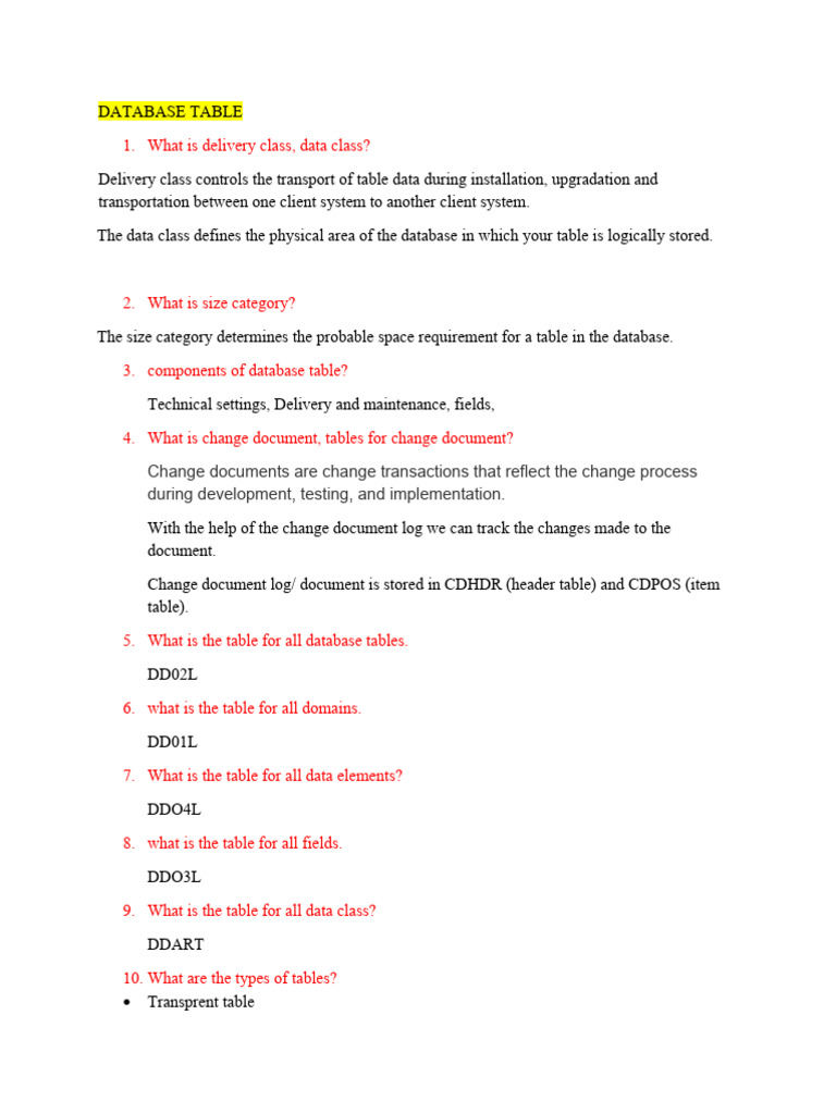 Ddic Complete | PDF | Databases | Parameter (Computer Programming)