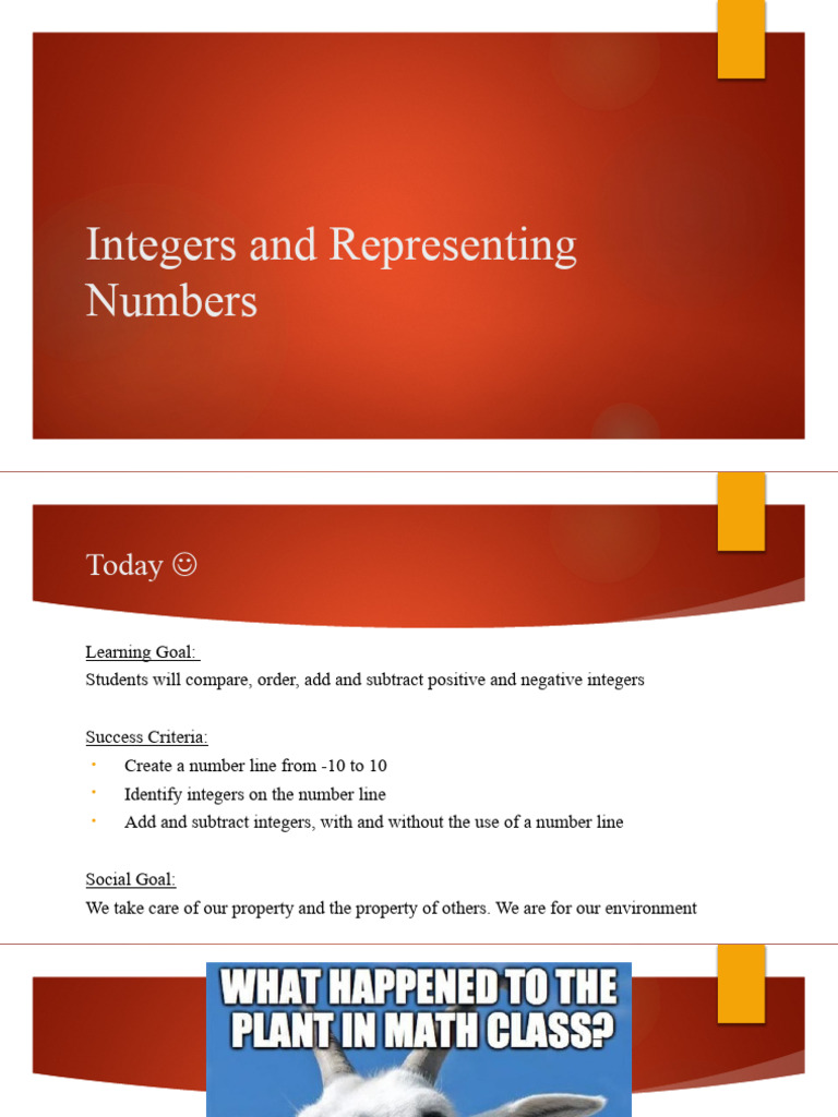 Integers and Greater Than and Less Than | PDF