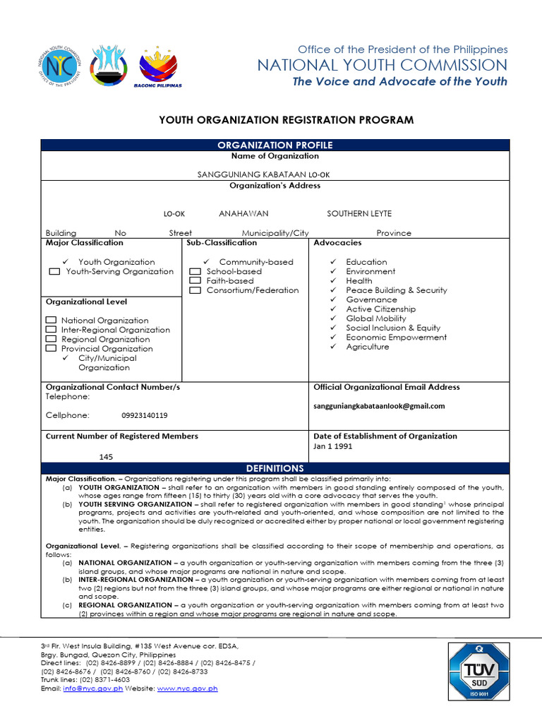Look 2024 YORP Registration Form 1 1 | PDF | Government | Justice