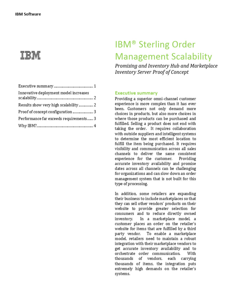 Bridge Solutions IBM Sterling Order Management Scalability | PDF ...