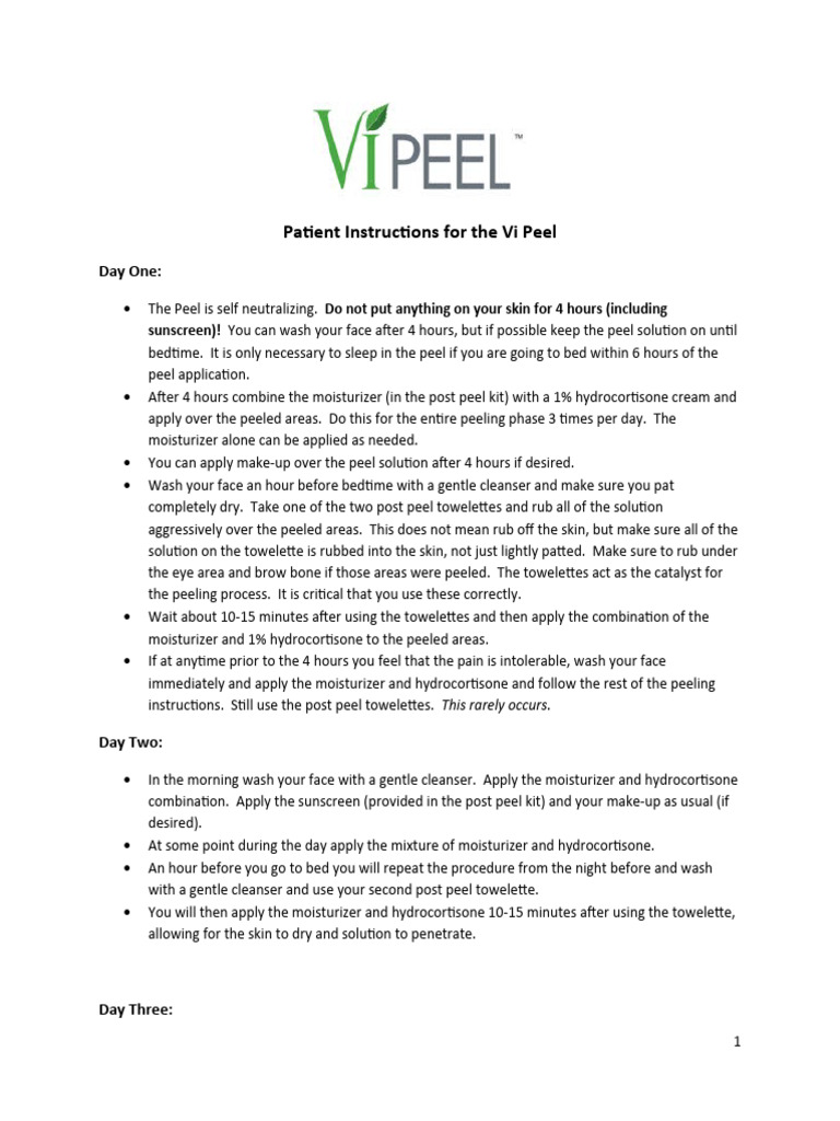 VI PEEL Post Peel | PDF | Skin Care | Medical Specialties