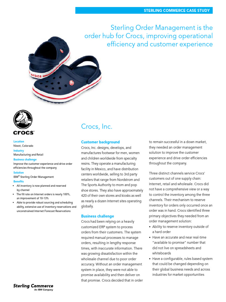 SC0817 Crocs CCS | PDF | Inventory | Retail