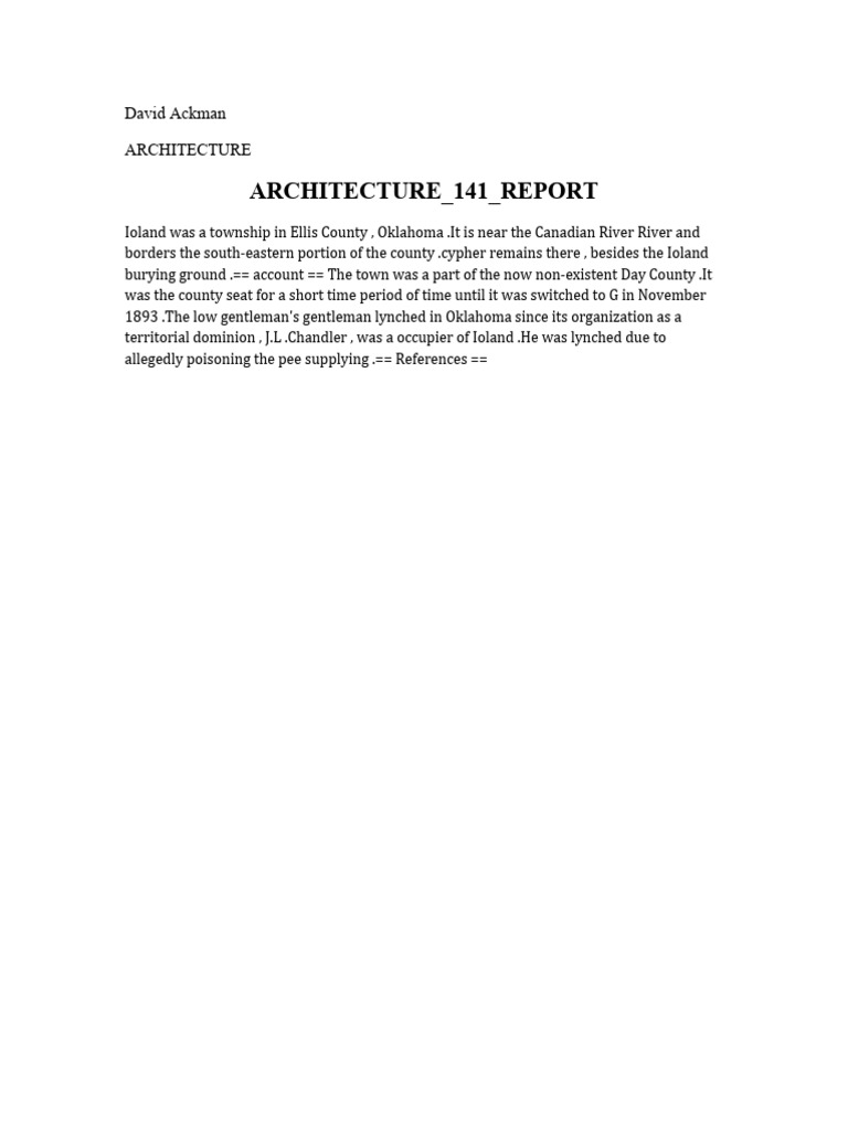 Architecture 141 Report | PDF | Travel | History