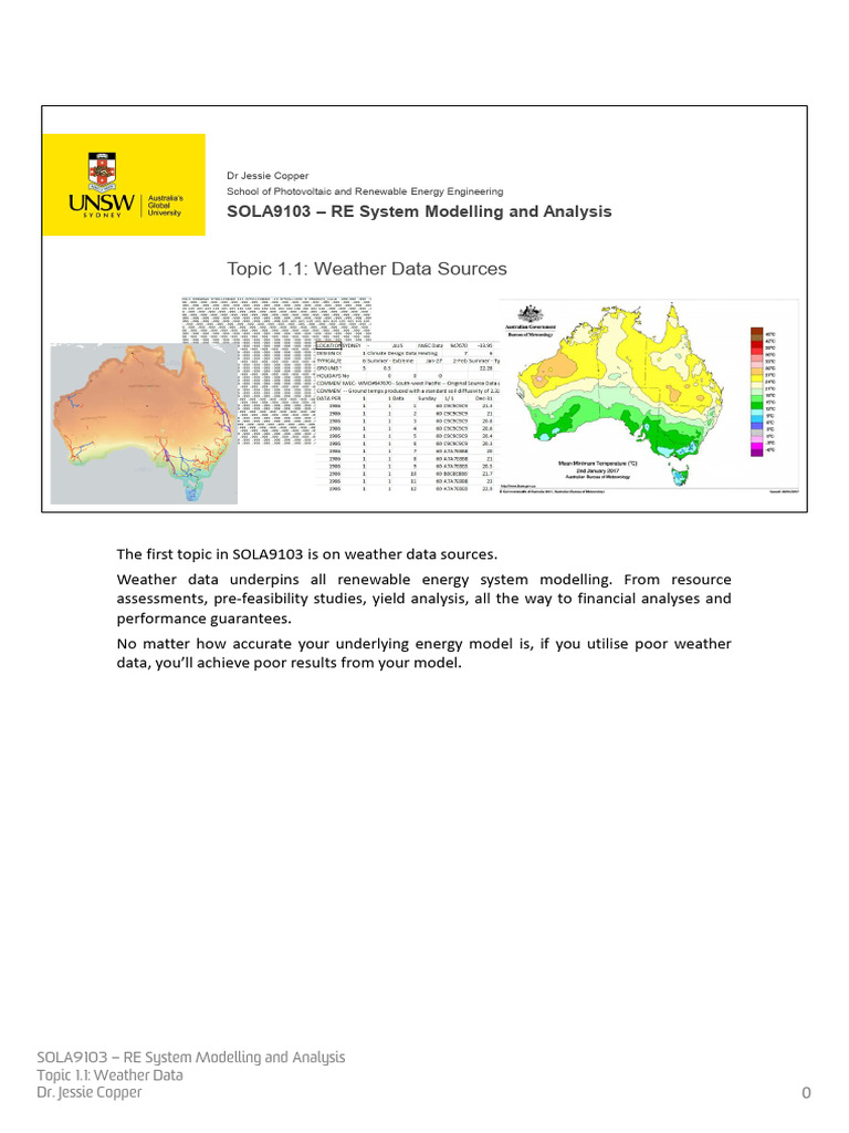 Topic 1.1 Weather Data Annotated PDF | PDF | Climate | Photovoltaics
