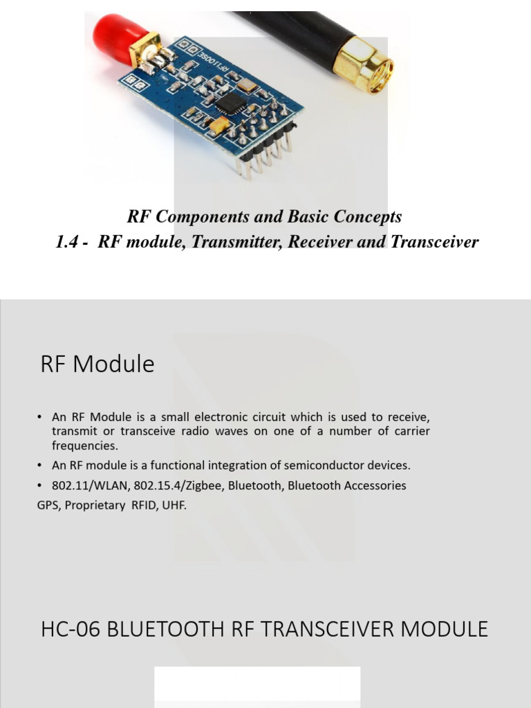 4.RF Module | PDF | Radio | Transmitter