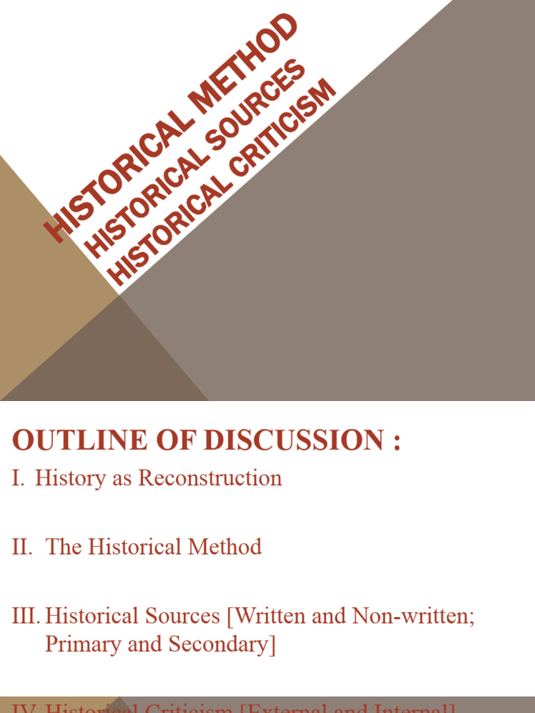 1 Historical Method | PDF | Primary Sources | Liberal Arts Education