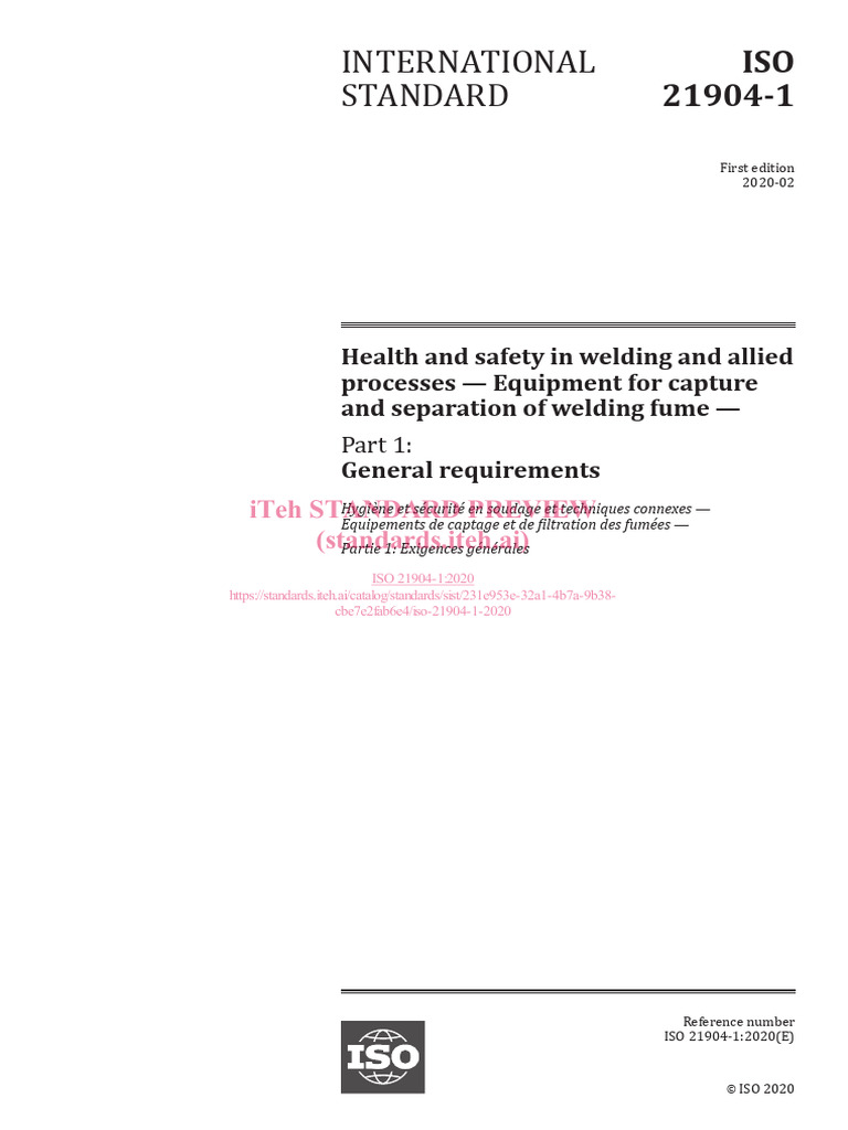 Iso 21904 1 2020 | PDF | Welding | Construction