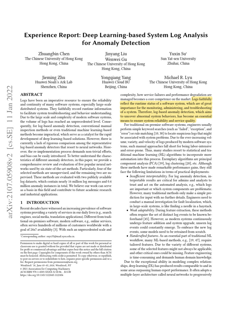 System Log Analysis | PDF | Artificial Neural Network | Machine Learning