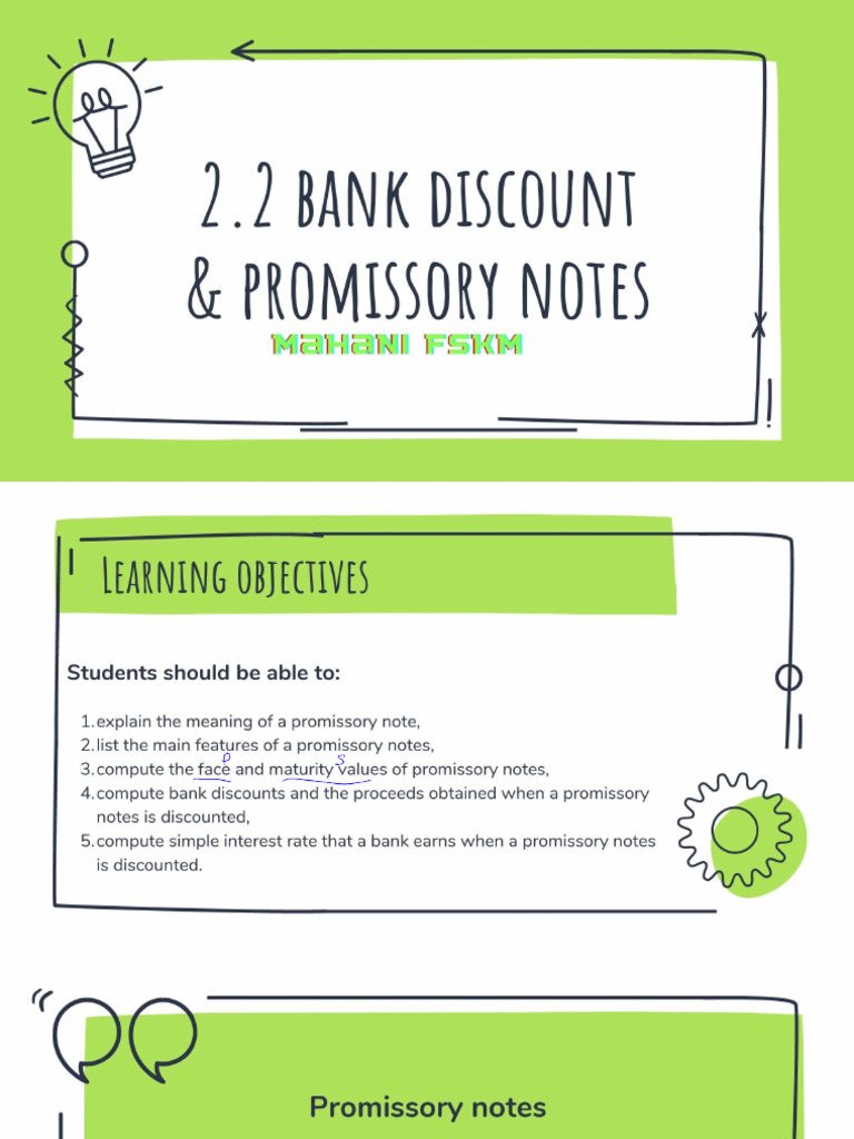 Promissory Notes Pdf