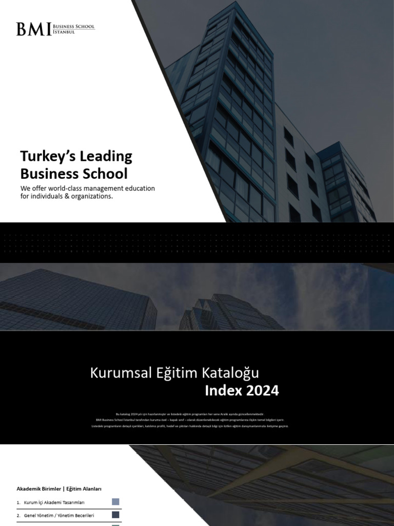 BMI Business School - Corporate Programs - Index 2024 | PDF