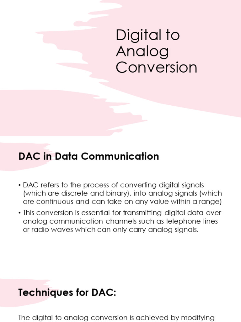 Digital To Analog Conversion PDF | PDF