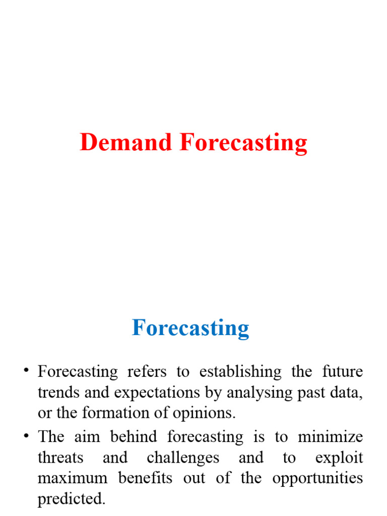 OM Demand Forecasting | PDF | Forecasting | Economics
