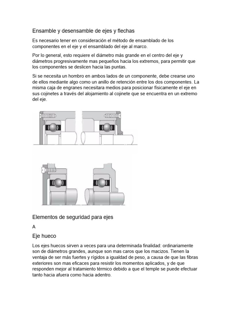 Ensamble y Desensamble de Ejes y Flechas | PDF | Tecnología