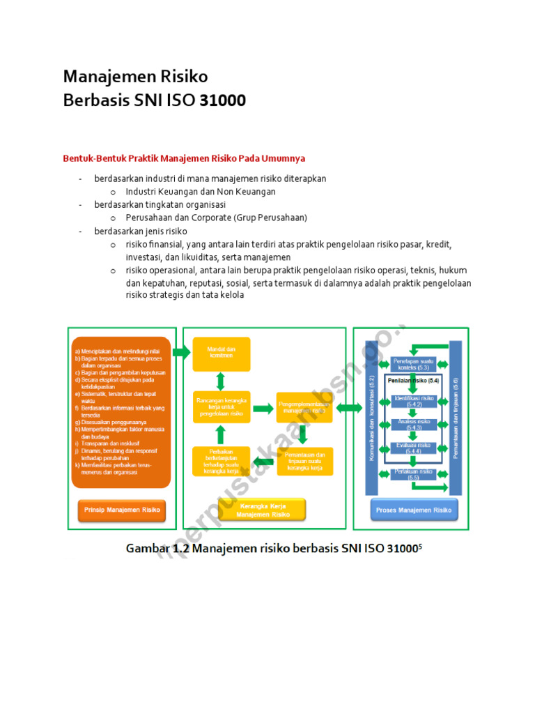Catatan Manajemen Risiko Berbasis SNI ISO 31000 | PDF