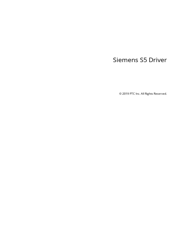 Siemens S5 Driver Overview and Setup | PDF | Programmable Logic Controller | Computer Network