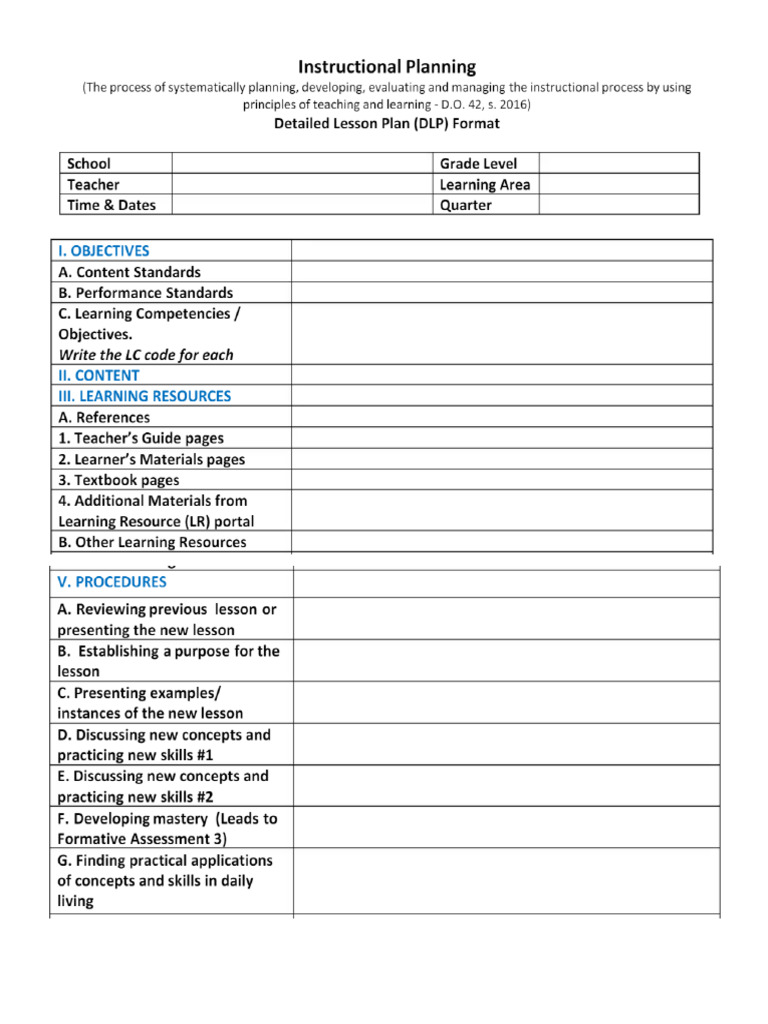Sample Detailed Lesson Plan | PDF