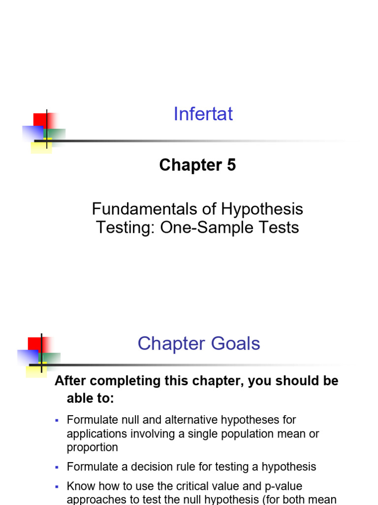 Bab 5 Fundamentals of Hypothesis | PDF | Null Hypothesis | Hypothesis