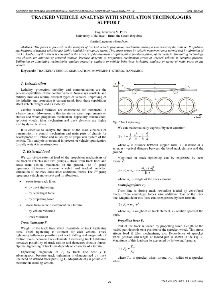 05.tracked Vehicle Analysis With Simulation Technologies Support | PDF ...