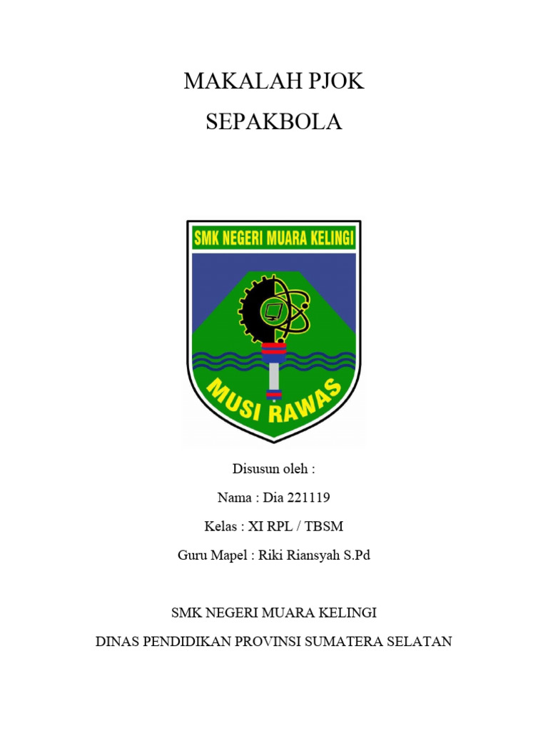 Contoh Cover Makalah Pjok | PDF