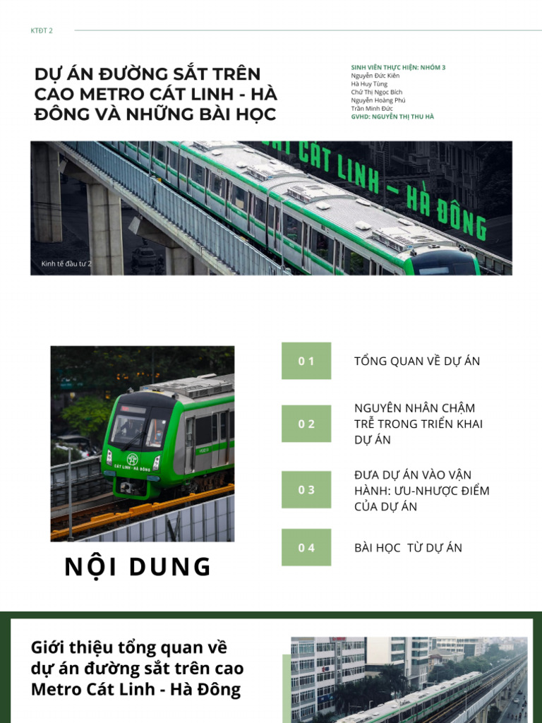 Slide BTN3 Metro Cát Linh-Hà Đông PDF | PDF