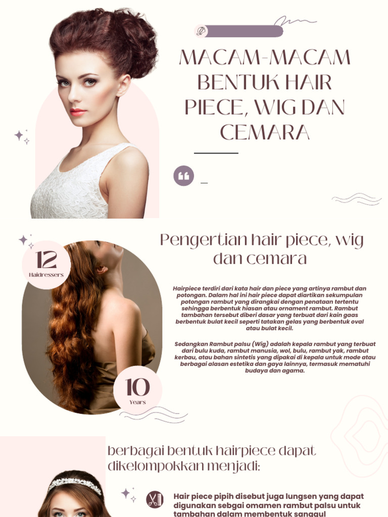 Macam-Macam Bentuk Hair Piece, Wig, dan Cemara | PDF
