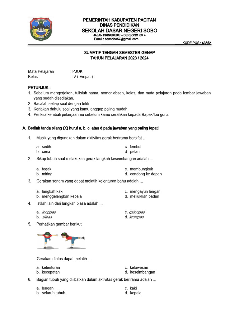 Soal STS Kelas 4 SMT 2 | PDF | Seni & Disiplin Bahasa