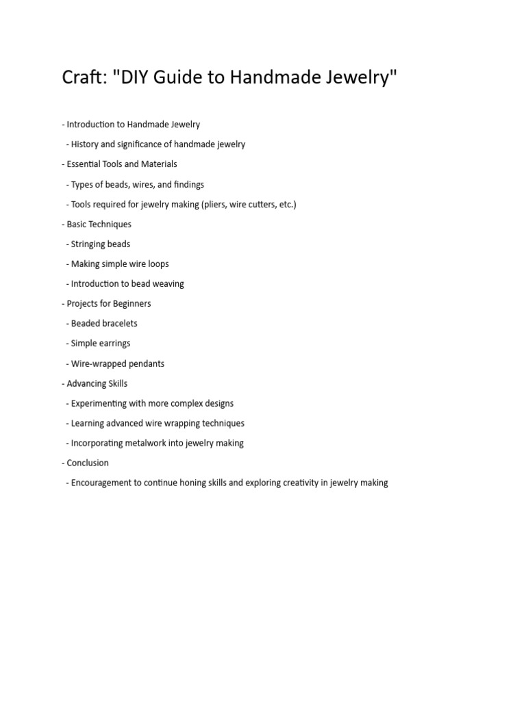 DIY Guide To Handmade Jewelry | PDF DIY Guide To Handmade Jewelry | PDF