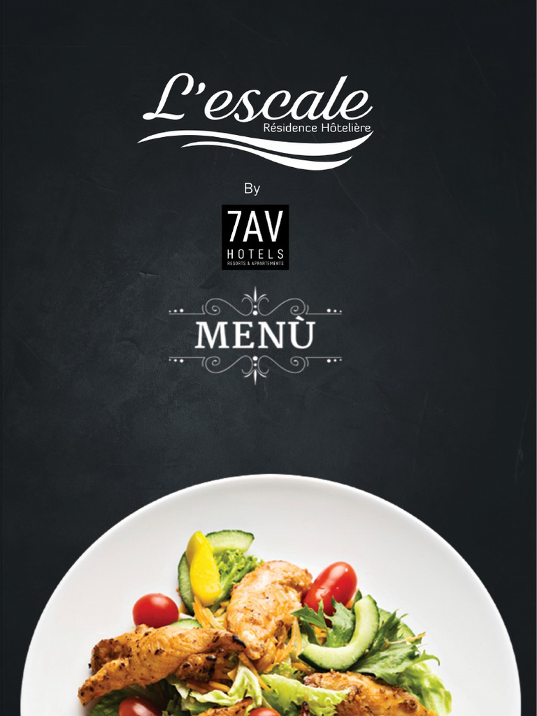 Menu Escale Cafe Restaurant | PDF