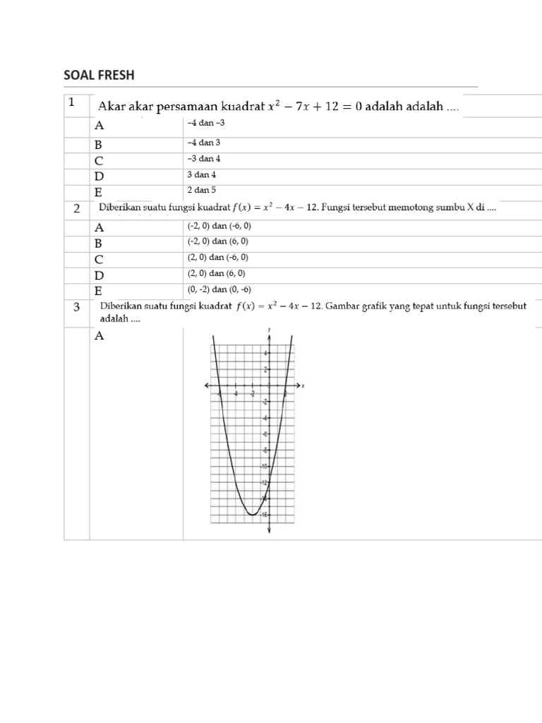 Master Akm 25 Soal - MTK X | PDF