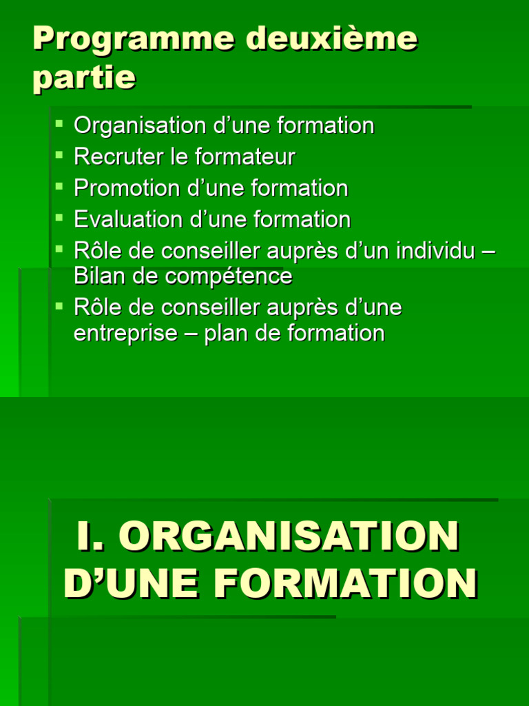 Organisation efficace d'une formation | PDF | Gestion des ressources ...