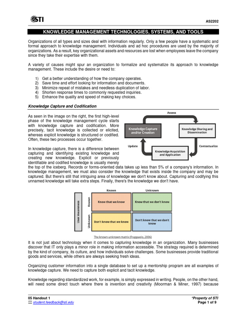 05 Handout 1 | PDF | Knowledge | Expert