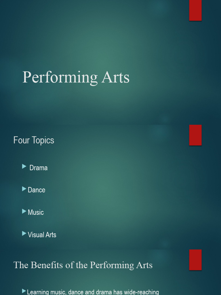 Performing Arts - Introduction | Download Free PDF | The Arts | Cognition