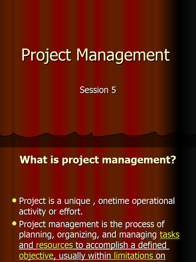 Project Management Pdf Project Management Projects