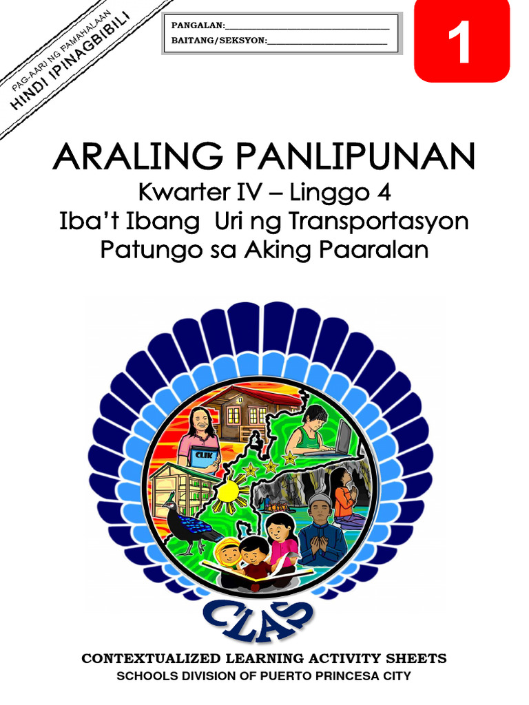AP1 - q4 - CLAS4 - Ibat Ibang Uri NG Transportasyon Patungo Sa Aking Paaralan (2) Carissa ...