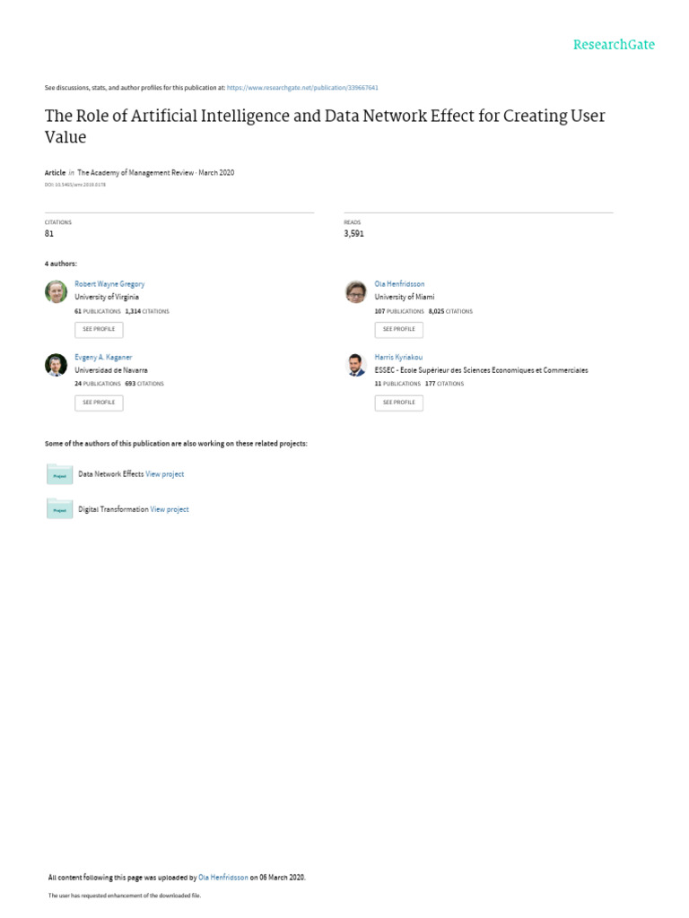 Datanetworkeffects Final Pre Printversion | PDF | Machine Learning ...