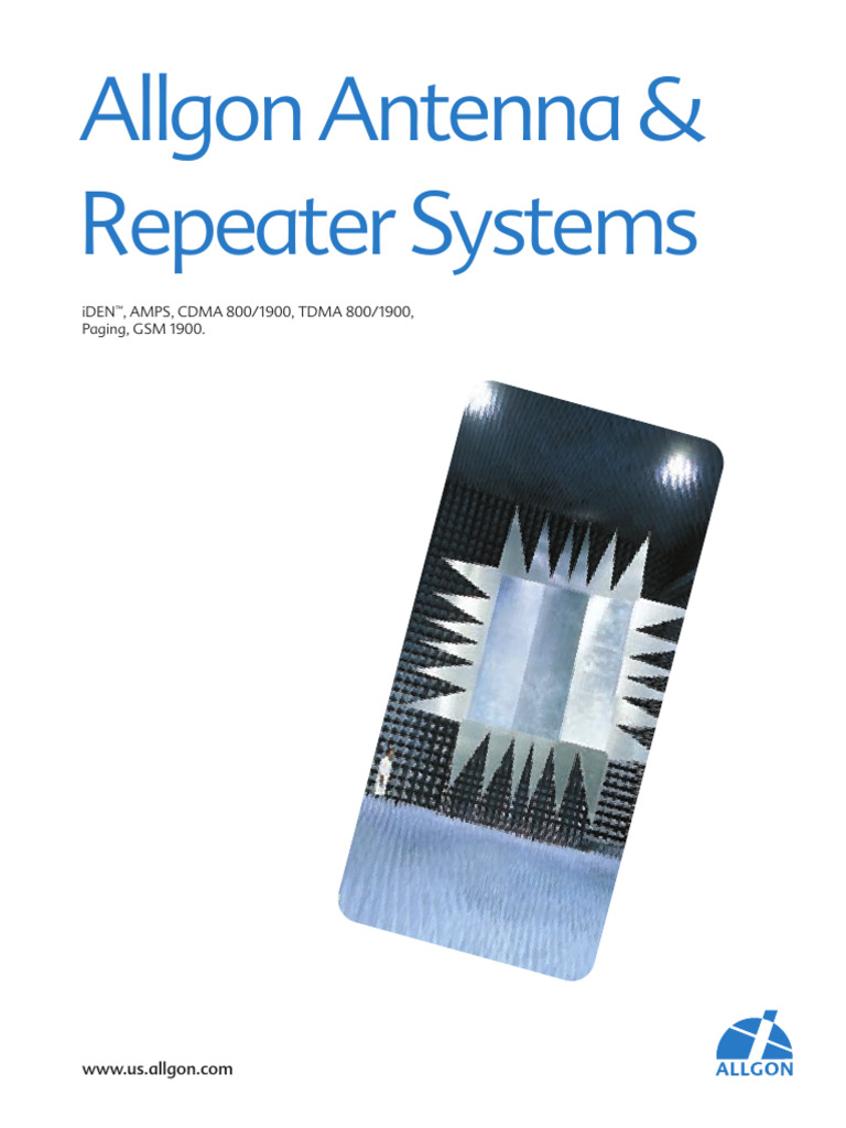 ALLGON 2002 Product Catalog | PDF | Antenna (Radio) | Wireless