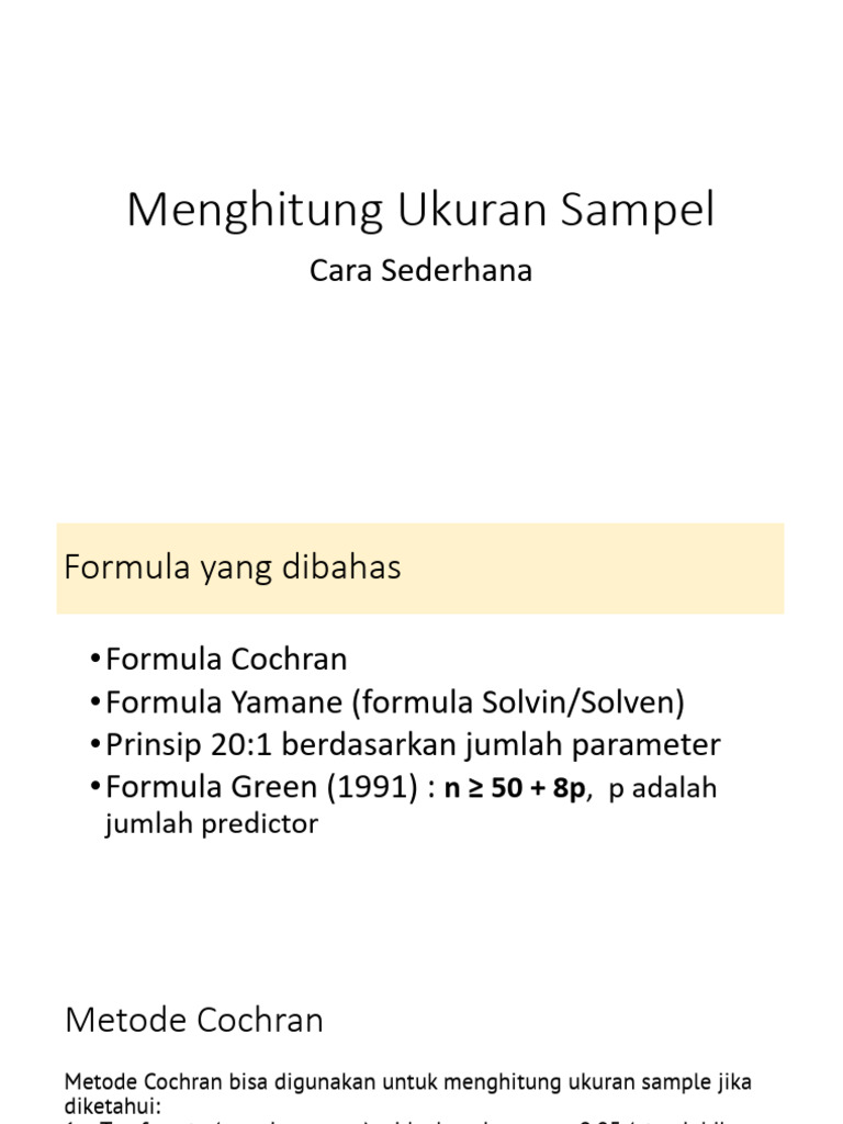 Ukuran Sampel | PDF