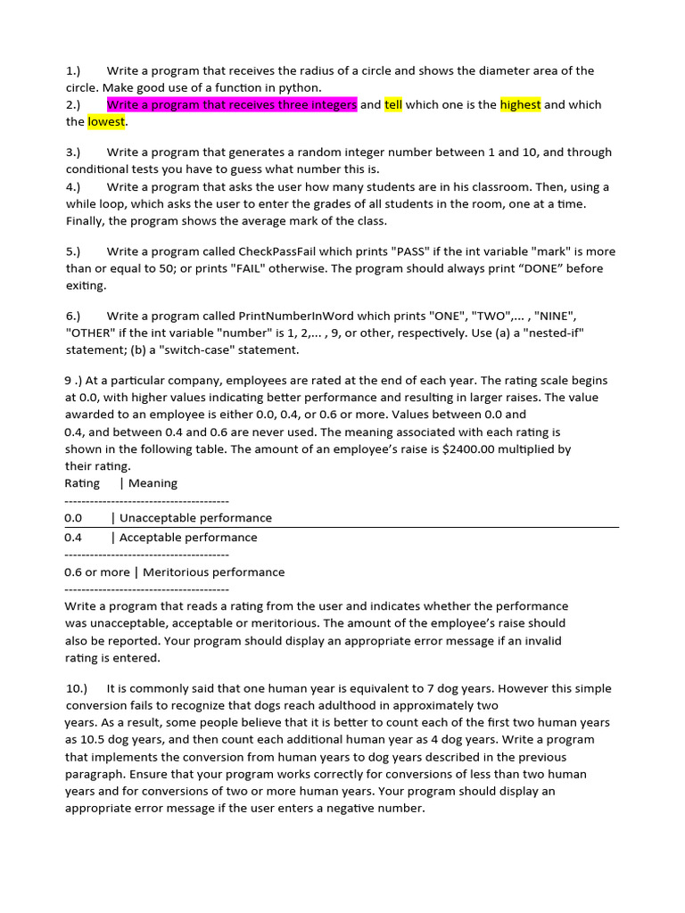 Practice Questions | PDF | Computing | Computer Programming